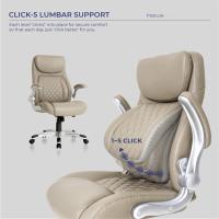 China Stylish Ergonomic PU Leather Office Chair with Lumbar Support and FlipAdjust Armrests for sale