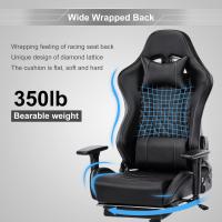 China Massage Gaming Chair for Adults 350LBS Reinforced Base Adjustable Armrest Swivel Style for sale