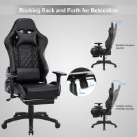 China Massage Gaming Chair for Adults 350LBS Reinforced Base Adjustable Armrest Swivel Style for sale