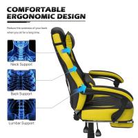 China 360 Degree Swivel Racing Style Gaming Chair with PU Leather Detachable Lumbar Support for sale