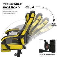 China 360 Degree Swivel Racing Style Gaming Chair with PU Leather Detachable Lumbar Support for sale