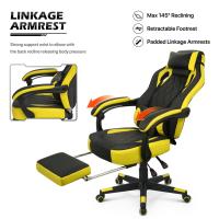 China 360 Degree Swivel Racing Style Gaming Chair with PU Leather Detachable Lumbar Support for sale
