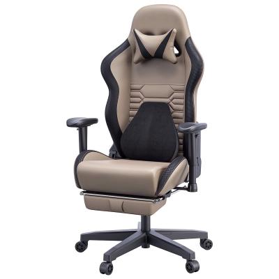 China Mute PU Wheel Racing Gaming Chair with Ergonomics Lumbar Support and Mail Packing for sale