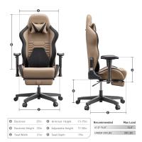 China Mute PU Wheel Racing Gaming Chair with Ergonomics Lumbar Support and Mail Packing for sale