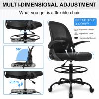China Flip-up Armrests Executive Ergonomic Chair with Lumbar Support and Metal Type Iron for sale