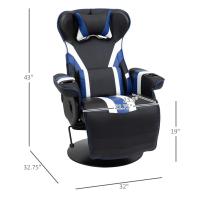China Customized Logo Availabled Gaming Chair Swivel Style with Lumbar Support and Footrest for sale