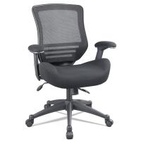 China Mid Back Computer Chair with Flip-Up Arms Adjustable Height and Lumbar Support for sale