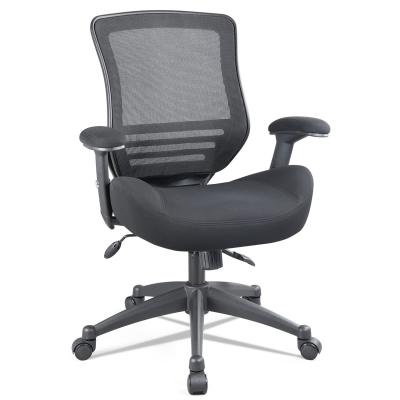 China Mid Back Computer Chair with Flip-Up Arms Adjustable Height and Lumbar Support for sale