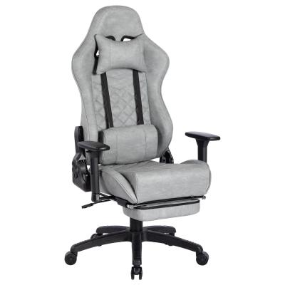 China Modern Design Gaming Chair with Footrest and 3 Gas Lift PU Leather High Back Adjustable for sale