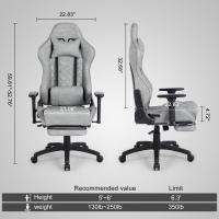 China Modern Design Gaming Chair with Footrest and 3 Gas Lift PU Leather High Back Adjustable for sale