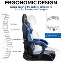 China Office Desk Ergonomic Gaming Chair with Footrest Leather Mail Packing for sale