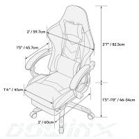 China Office Desk Ergonomic Gaming Chair with Footrest Leather Mail Packing for sale
