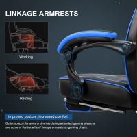 China 3 Gas Lift Ergonomic Gaming Chair with Footrest PU Leather High Back Office Desk Chair for sale