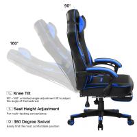 China 3 Gas Lift Ergonomic Gaming Chair with Footrest PU Leather High Back Office Desk Chair for sale