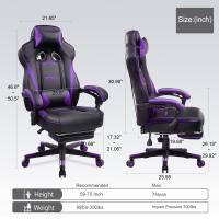 China Ergonomic Gaming Chair with Footrest and 360 Swivel/ Height Adjust/Recliner Function for sale