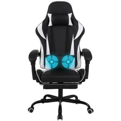 China Iron High Back Racing Style Ergonomic Gaming Chair with Lumbar Support and Footrest for sale