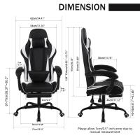 China Iron High Back Racing Style Ergonomic Gaming Chair with Lumbar Support and Footrest for sale