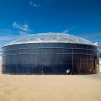 China GFS Bolted Steel Tanks for Palm Oil Storage with Aluminum Geodesic Dome - 2400mm x 1200mm Plates, 30+ Year Lifespan for sale