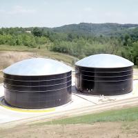 China GFS Bolted Steel Tanks for Palm Oil Storage with Aluminum Geodesic Dome - 2400mm x 1200mm Plates, 30+ Year Lifespan for sale