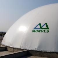 China Digester Mounted Double Membrane Gas Holder with 200,000 ft³ Capacity and Weatherproof Spherical Design for sale