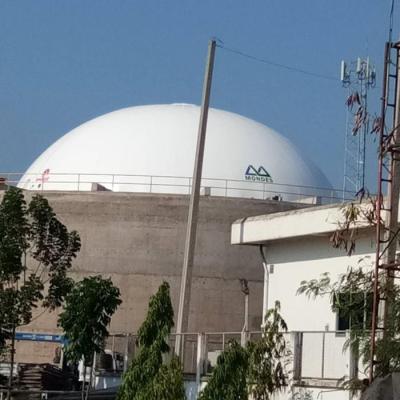 China Roof Top Dual Membrane Biogas Storage Balloon - 20,000 m³ Capacity, 20 mBar Pressure, Quick Installation for sale