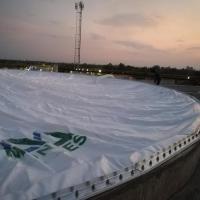 China Roof Top Dual Membrane Biogas Storage Balloon - 20,000 m³ Capacity, 20 mBar Pressure, Quick Installation for sale