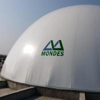 China Roof Top Dual Membrane Biogas Storage Balloon - 20,000 m³ Capacity, 20 mBar Pressure, Quick Installation for sale
