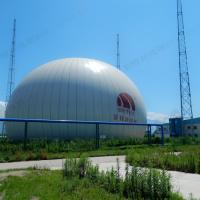 China Ground Mounted Double Membrane Biogas Storage Tank - Shockproof Design for 100-5000 m³ Capacity at 2-20 Kpa Pressure for sale