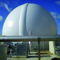 China Tear Resistant Polyester Fabric Dual Membrane Biogas Storage Tanks On Ground for sale