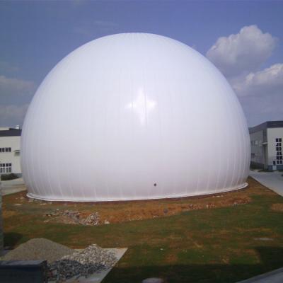 China Customized White Dual Membrane Biogas Dome / Biogas Balloon 50 – 20000m3 for sale