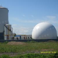 China Strong Double Membrane Biogas Dome Gas Holder Balloon Ground Mounted UV Resistant for sale