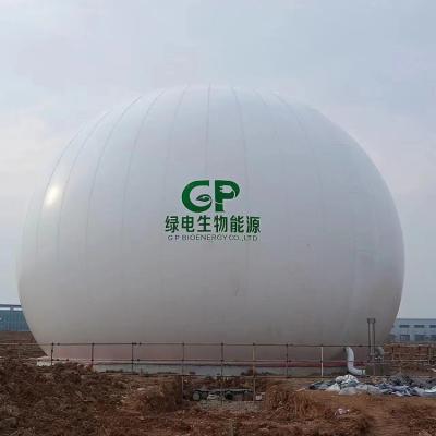 China Ground Mounted Double Membrane Biogas Holder 0.7mm-1.5mm Thick 20m³-20,000m³ Capacity Renewable Energy Storage for sale