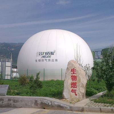 China White Double Membrane Biogas Holder 20-20000m³ Capacity 0.7-1.5mm Thickness Corrosion Proof Storage Tank for sale