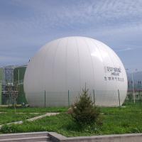 China White Double Membrane Biogas Holder 20-20000m³ Capacity 0.7-1.5mm Thickness Corrosion Proof Storage Tank for sale