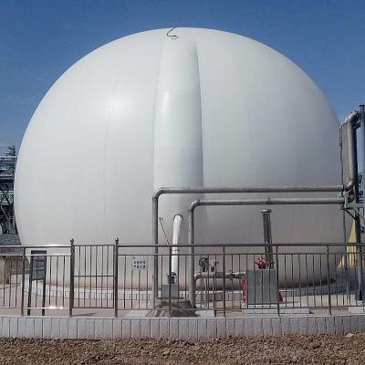 China Double Membrane Biogas Holder with 20-20000m3 Capacity and 3-25mbar Pressure Range for sale