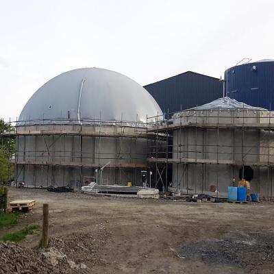 China White 500m³ Double Membrane Gas Holder for Methane Storage with 20 mbar Pressure and 20-20,000 m³ Capacity for sale