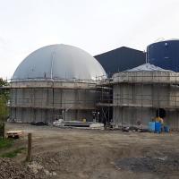 China Top Mounted Double Membrane Biogas Storage Tank for Anaerobic Digestion Plants - 3-20 mbar Pressure, 20+ Year Lifespan for sale