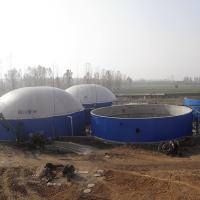 China Top Mounted Double Membrane Biogas Storage Tank for Anaerobic Digestion Plants - 3-20 mbar Pressure, 20+ Year Lifespan for sale
