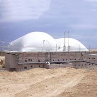 China Rectangular Double Membrane Biogas Storage Tank 20-20,000 m³ Capacity with 20 mbar Pressure Control for Lagoon Cover Applications for sale