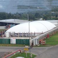 China Rectangular Double Membrane Biogas Storage Tank 20-20,000 m³ Capacity with 20 mbar Pressure Control for Lagoon Cover Applications for sale