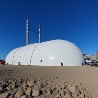 China Rectangular Double Membrane Biogas Storage Tank 20-20,000 m³ Capacity with 20 mbar Pressure Control for Lagoon Cover Applications for sale
