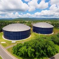 China 3000m³ Glass Fused Bolted Steel Palm Oil Storage Tank with 0.25-0.45mm Coating and 30+ Year Service Life for sale