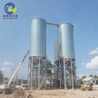 China Spiral Steel Cement Storage Silo 10-10000 Tons Capacity 3-50m Diameter Ground Installation for sale