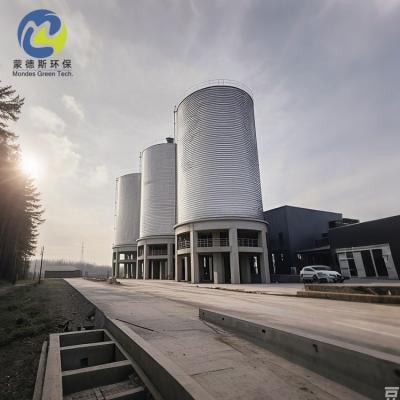 China High Strength Spiral Steel Silo for Lime Storage 40-15000 m³ Capacity 3-50m Diameter Construction Agriculture for sale