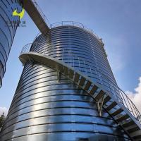 China Customizable Spiral Galvanized Steel Silo for Calcined Petroleum Coke Storage - 40-15,000 m³ Capacity, 3-50m Diameter for sale
