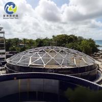 China Aluminum Geodesic Dome Roof for Oil Tanks 10-60m Diameter with 150mph Wind Resistance and 30+ Year Lifespan for sale