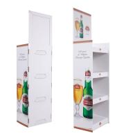 China POP Corrugated Cardboard Retail Display Stands UV Coating Sustainable cardboard display rack for sale