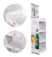 China POP Corrugated Cardboard Retail Display Stands UV Coating Sustainable cardboard display rack for sale