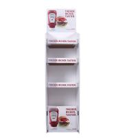 China Ultralight Cardboard Floor Display Stands Antiwear Display Racks For food floor standing display for sale
