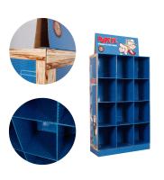 China Custom Retail Store Promotion Paper Display Racks POP Free Standing Floor Corrugated Stand Cardboard Display for sale